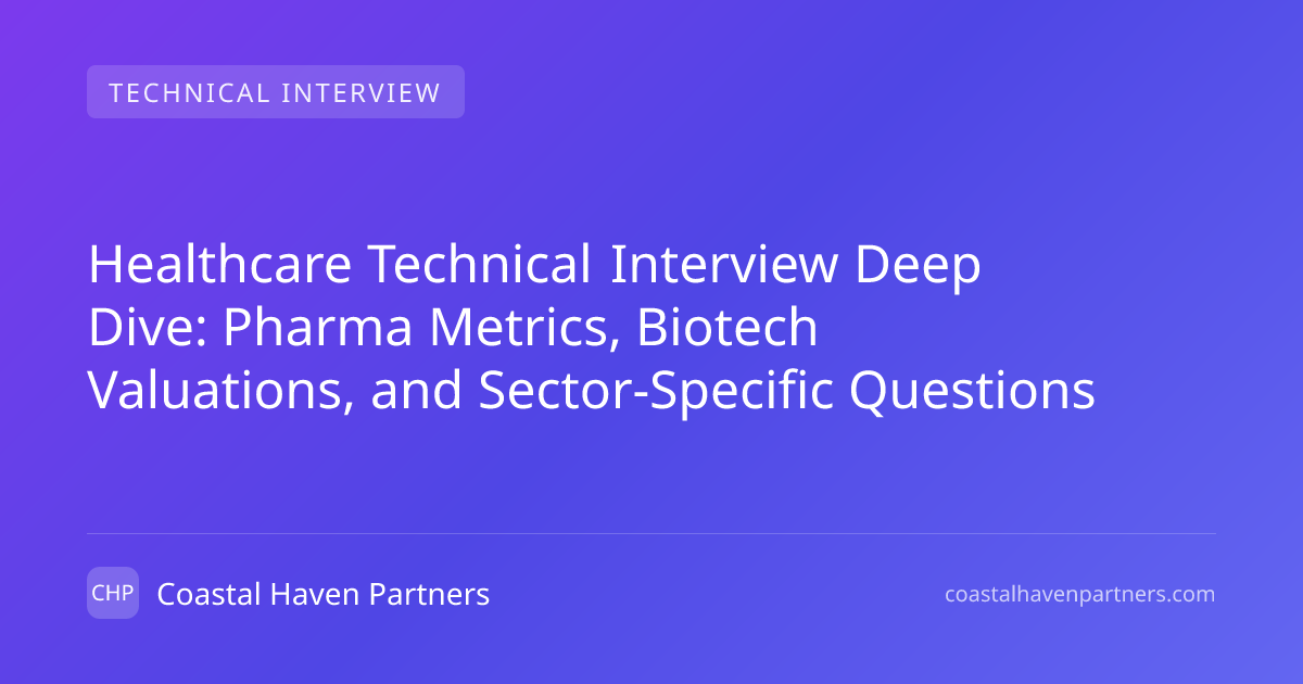 Healthcare Technical Interview Deep Dive: Pharma Metrics, Biotech ...